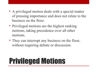 Parliamentary procedure | PPT