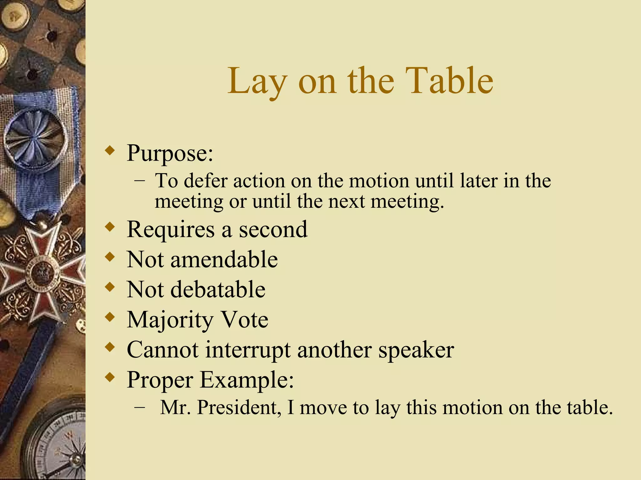 Parliamentary procedure | PPT