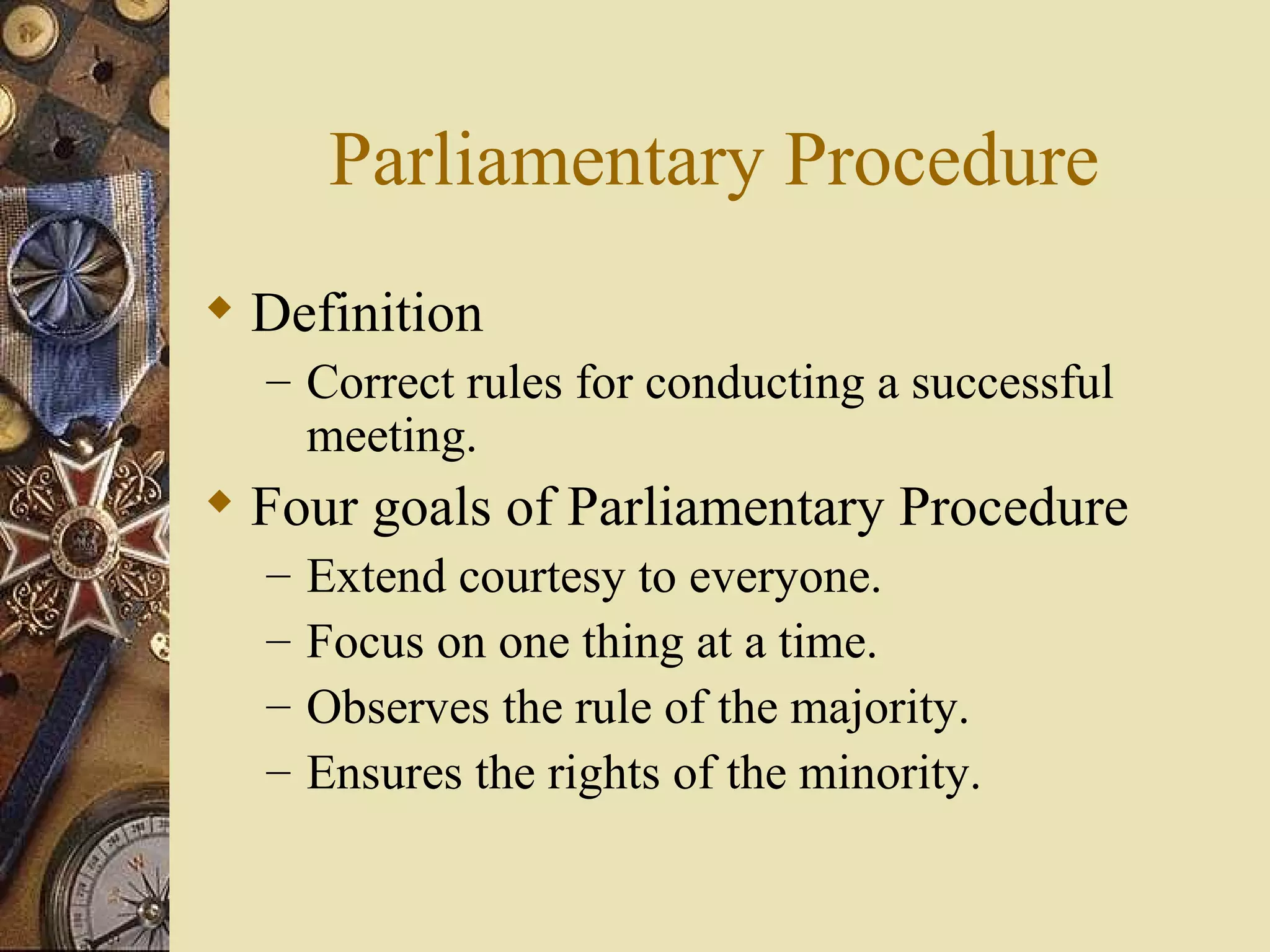 Parliamentary procedure | PPT