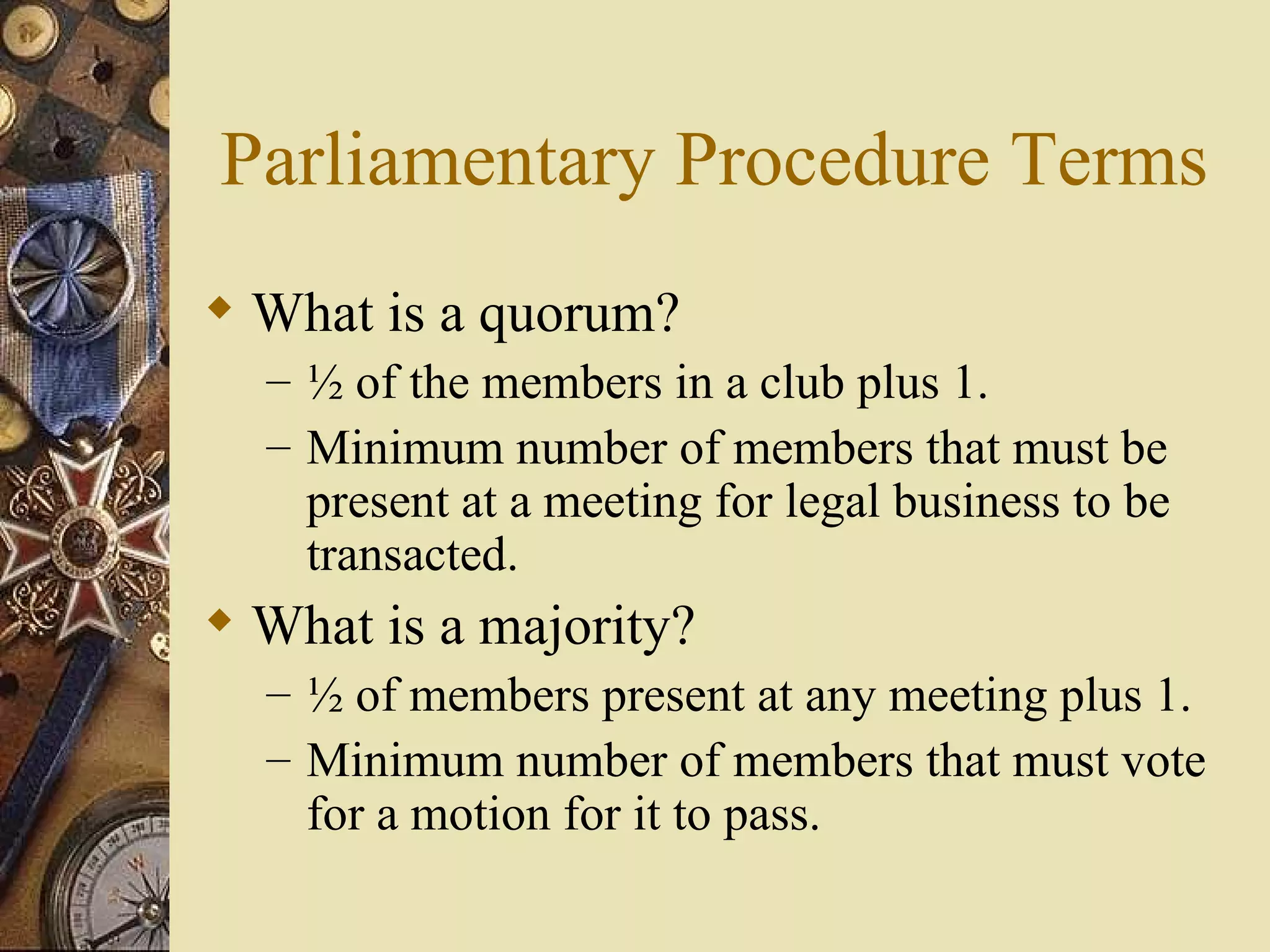 Parliamentary procedure | PPT