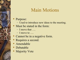 Parliamentary procedure | PPT