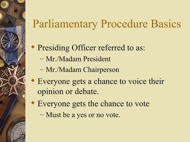 Parliamentary procedure | PPT
