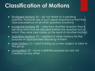 Parliamentary Procedure 101 | PDF