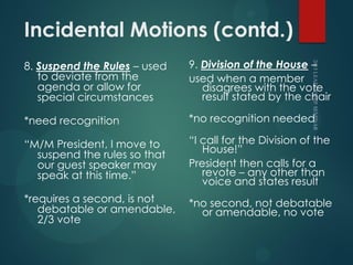 Parliamentary Procedure 101 | PDF