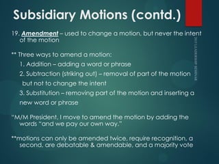 Parliamentary Procedure 101 | PDF
