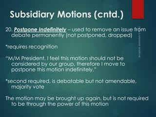 Parliamentary Procedure 101 | PDF