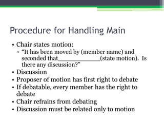 4-H Parliamentary Procedure Basics | PPTX