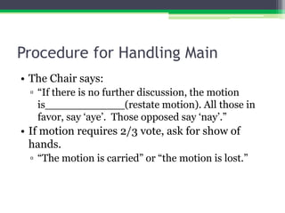 4-H Parliamentary Procedure Basics | PPTX