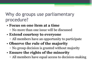 4-H Parliamentary Procedure Basics | PPTX