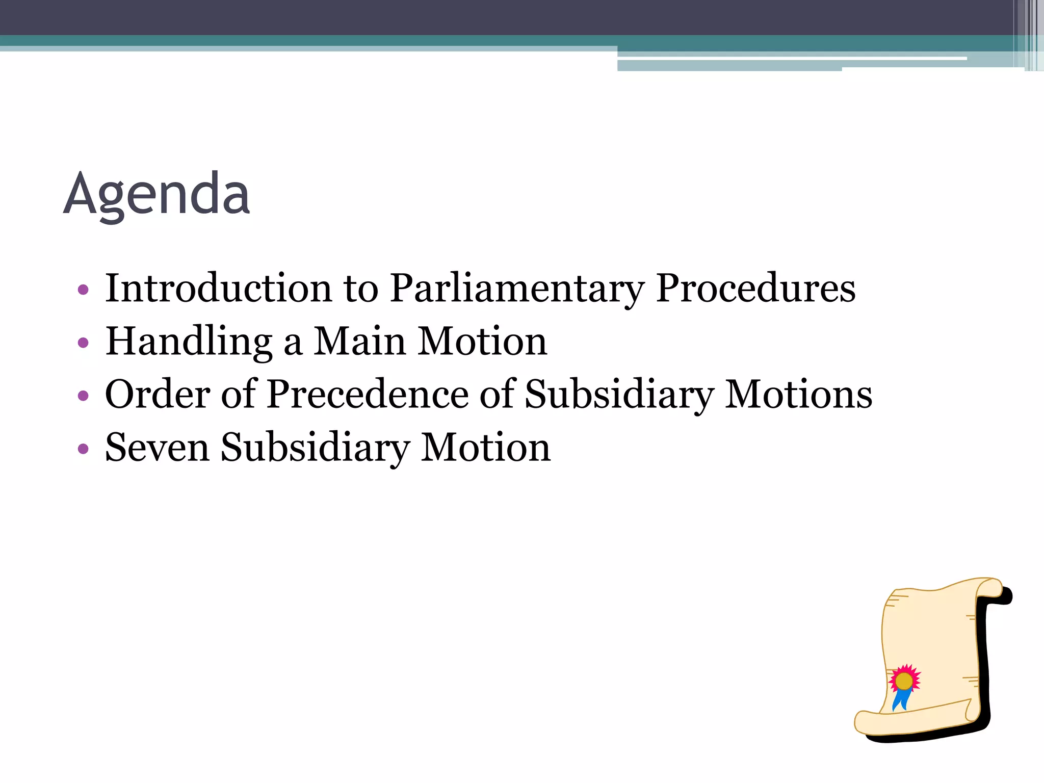 Parliamentary procedure in action for toastmasters | PPT