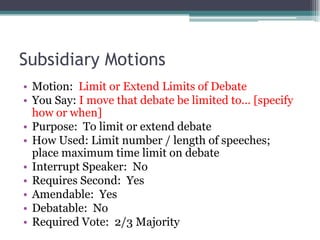 Parliamentary procedure in action for toastmasters | PPT