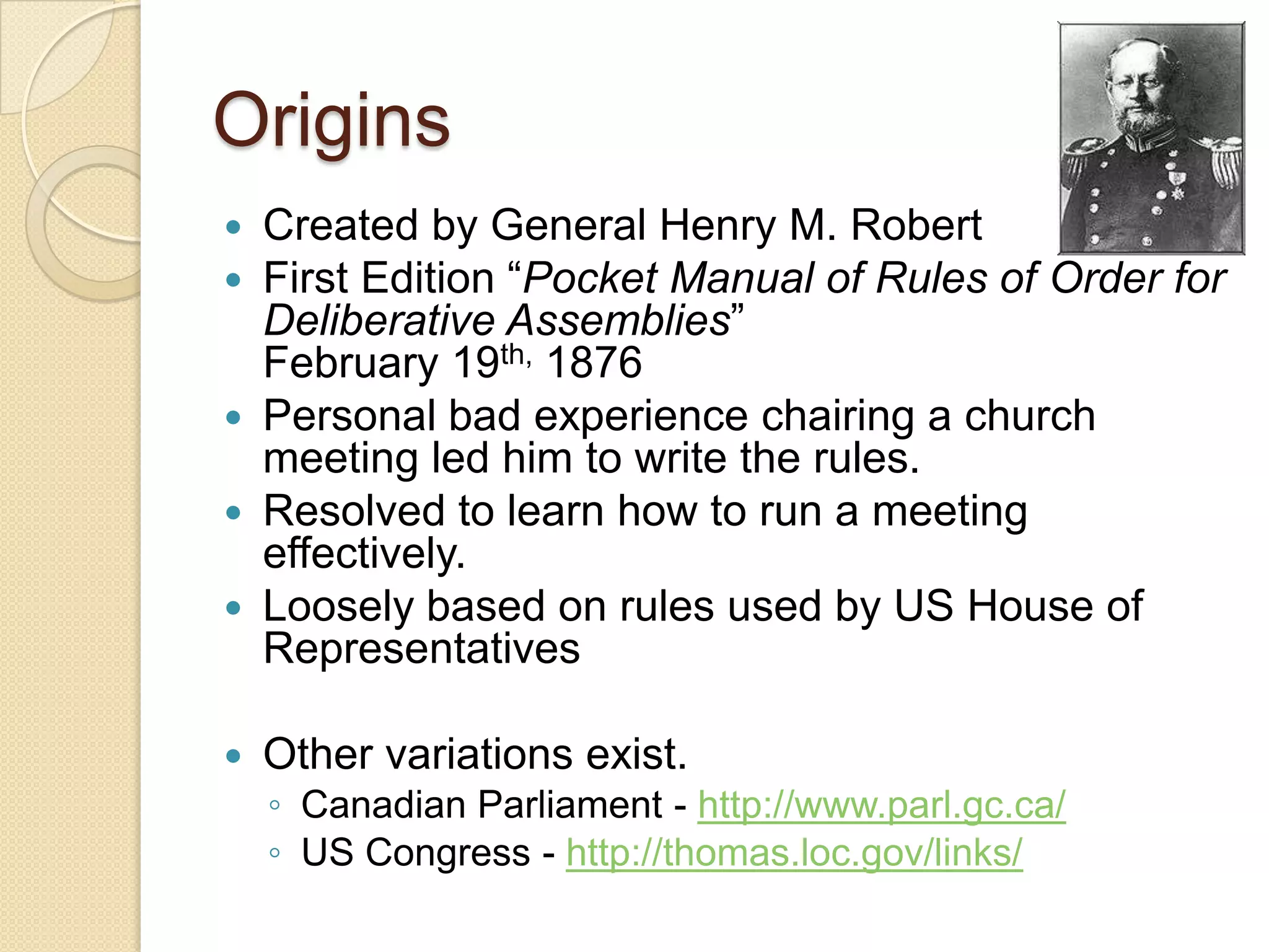 Parliamentary procedure overview | PPTX