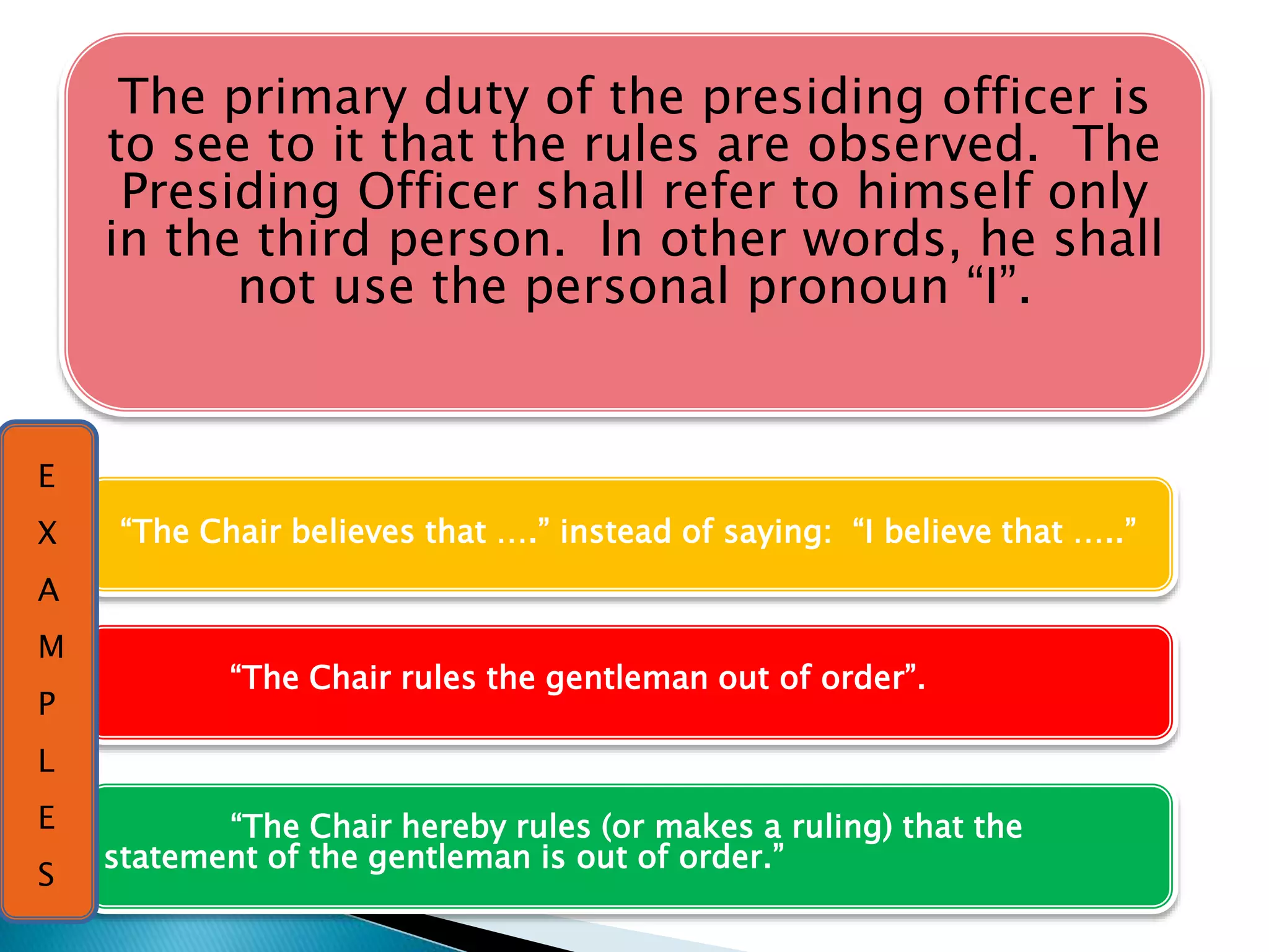 Parliamentary procedure power point | PPTX