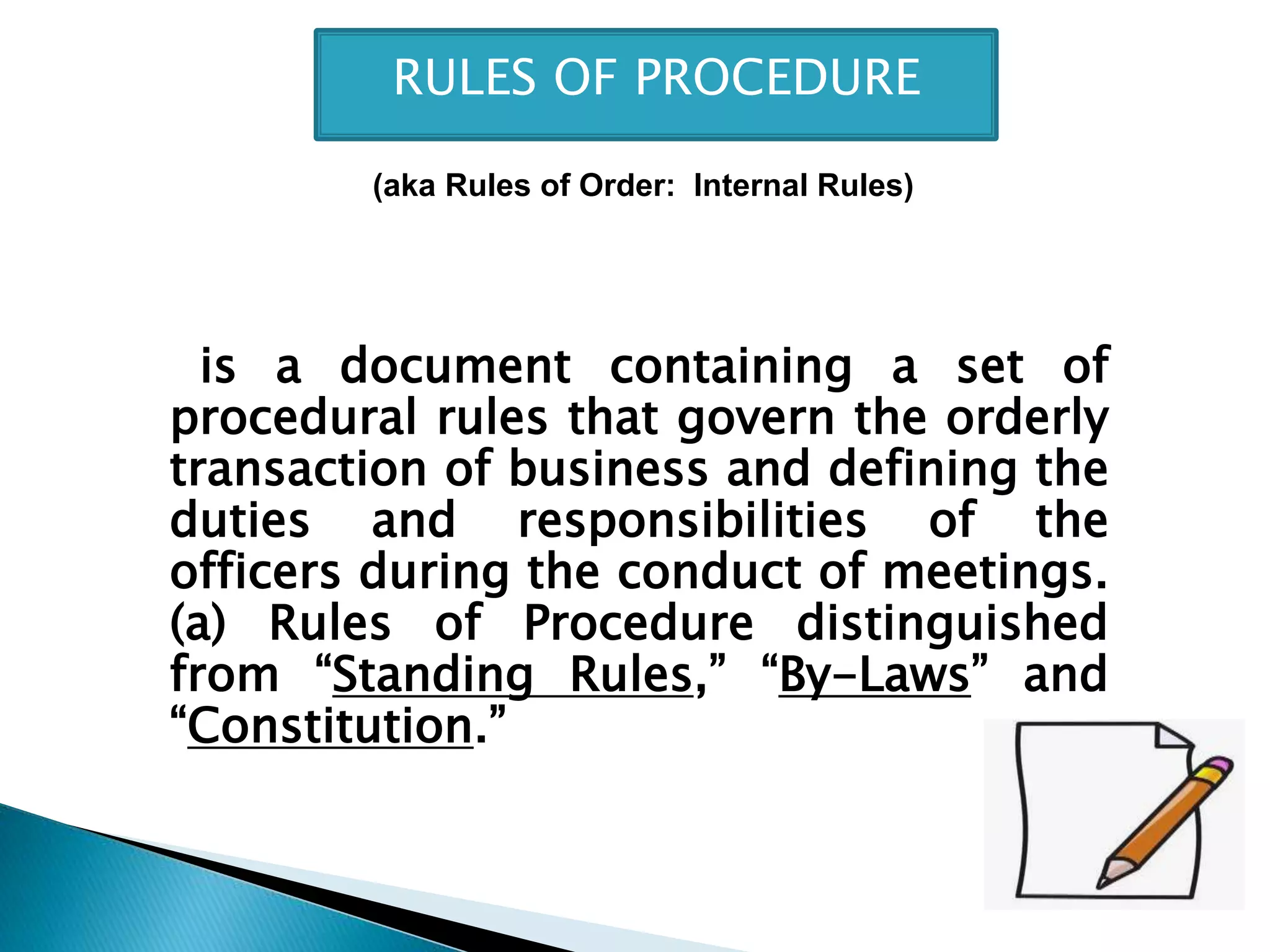 Parliamentary procedure power point | PPTX