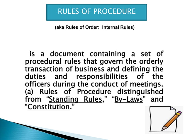 Parliamentary procedure power point | PPTX