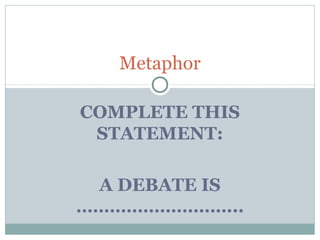 Parliamentary style debate | PPT