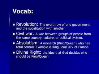 The Revolutions in England | PPT
