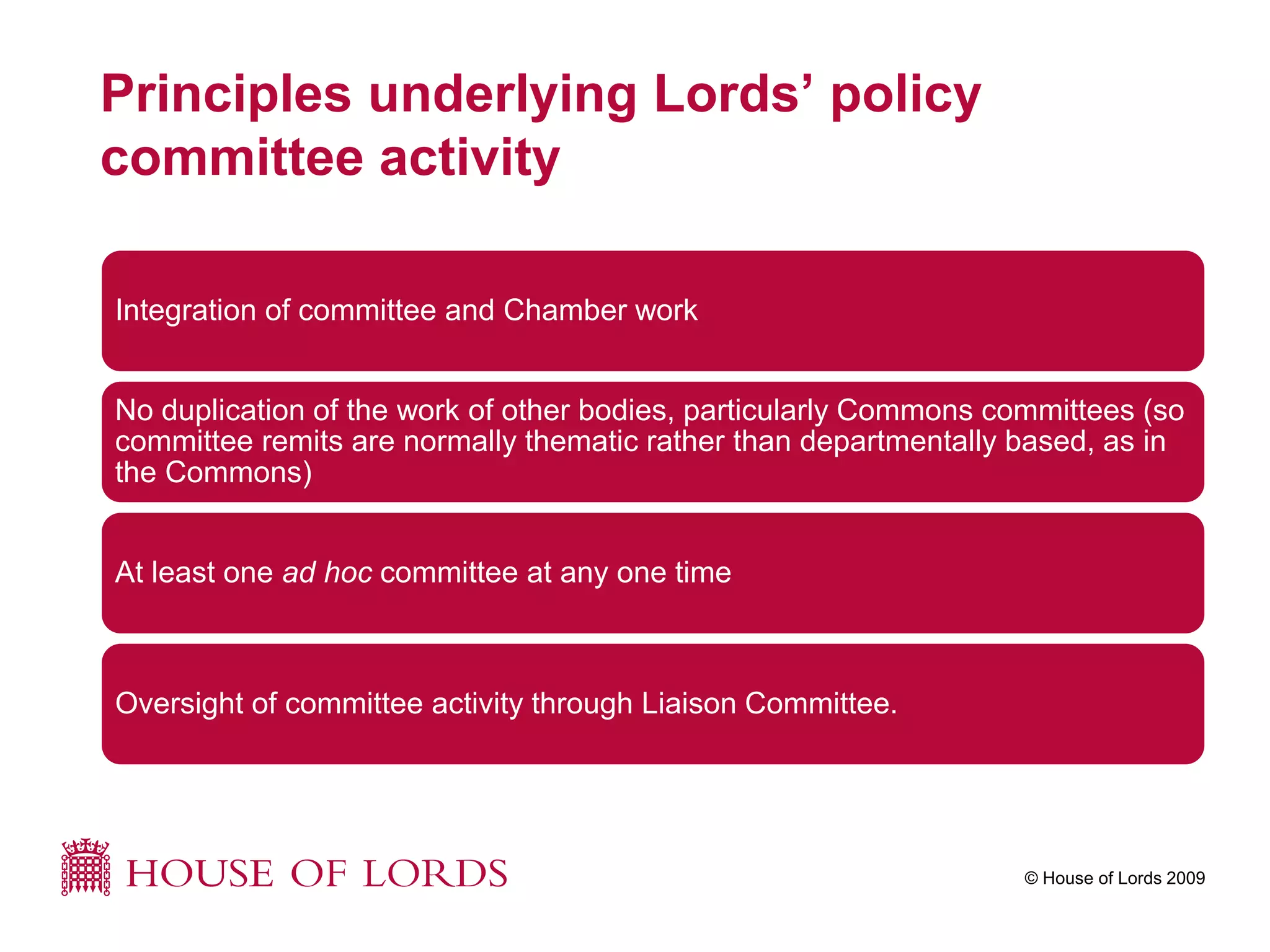 House of Lords select committees | PPT