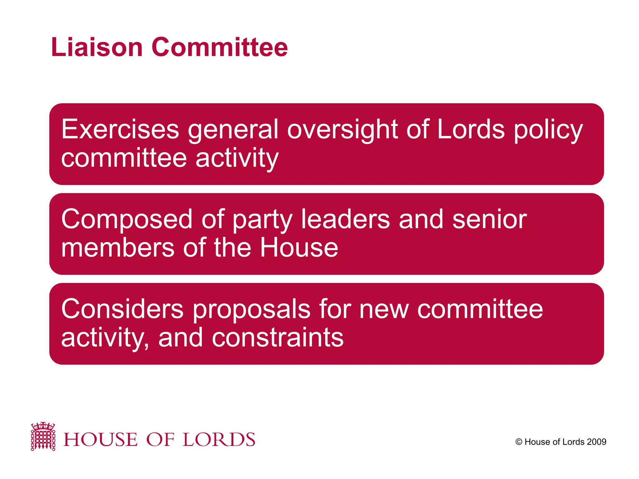House of Lords select committees | PPT