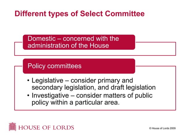 House of Lords select committees | PPT