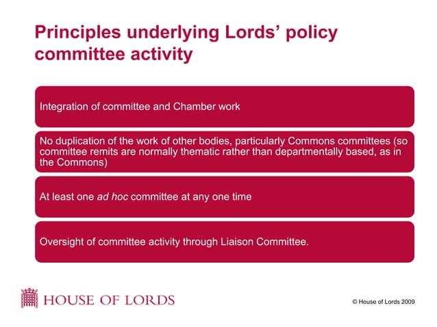 House of Lords select committees | PPT