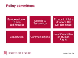 House of Lords select committees | PPTX