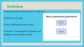 Parliamentary Form Of Government