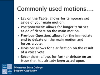 Parliamentary Procedure 101 | PPTX