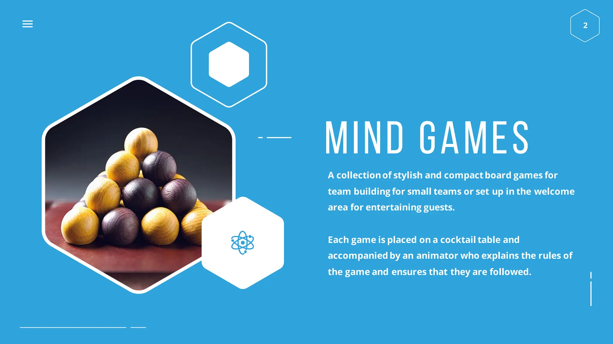 Parlour Games for teambuilding and welcome zone | PPT