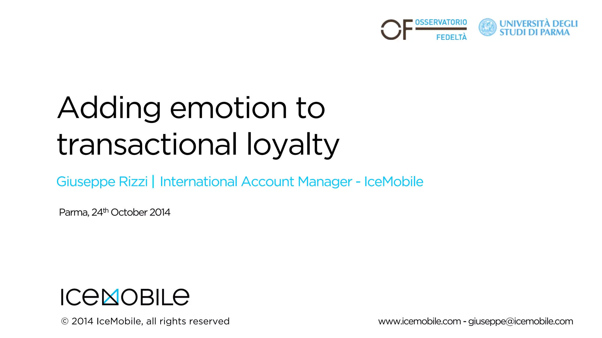 Adding Emotion to Transactional Loyalty: the benefits of digital stamps ...