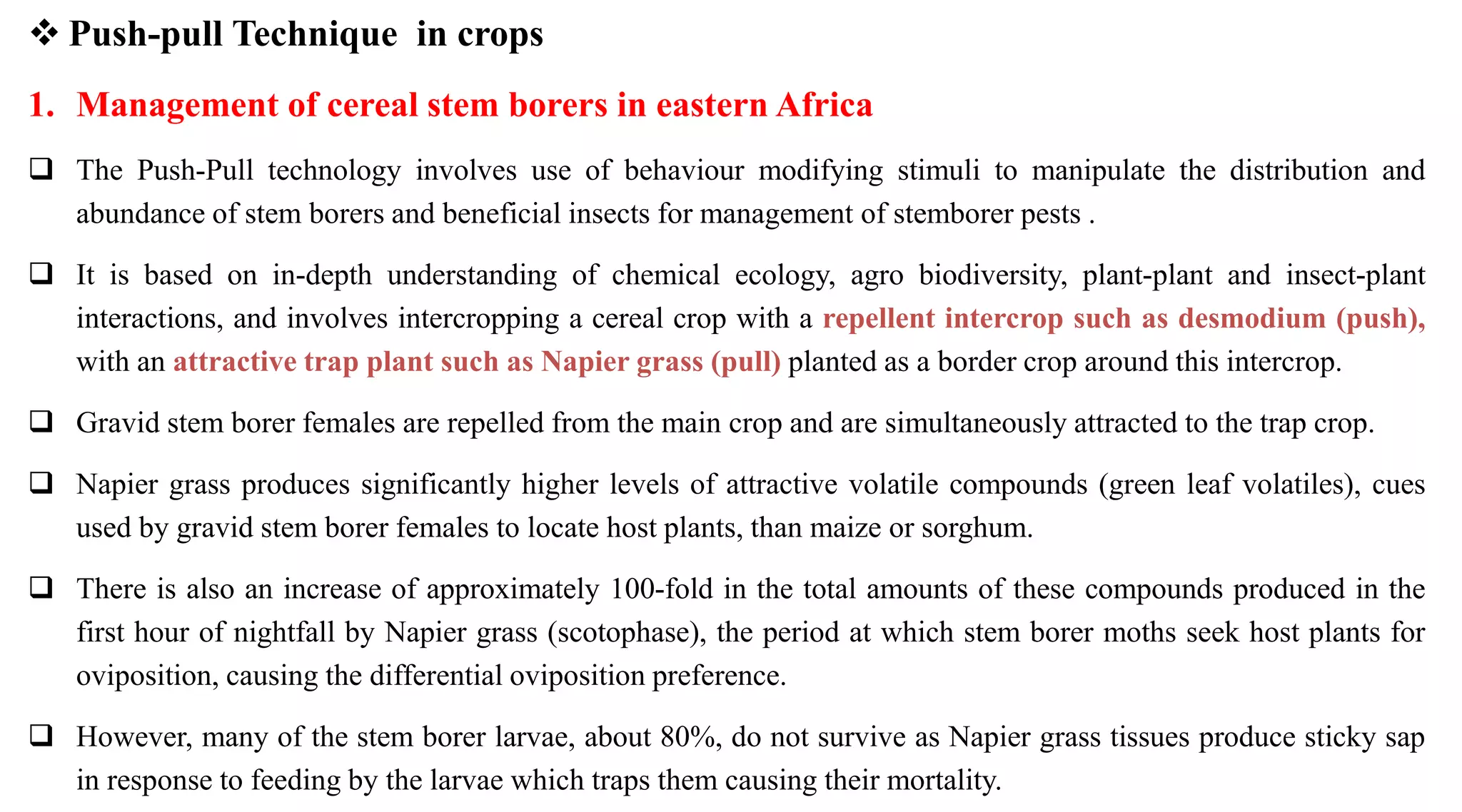 Push Pull Technique In Integrated Pest Management | PPTX