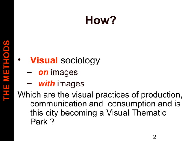 Venice visual sociology | PPT