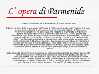 Parmenide in Breve | PPT