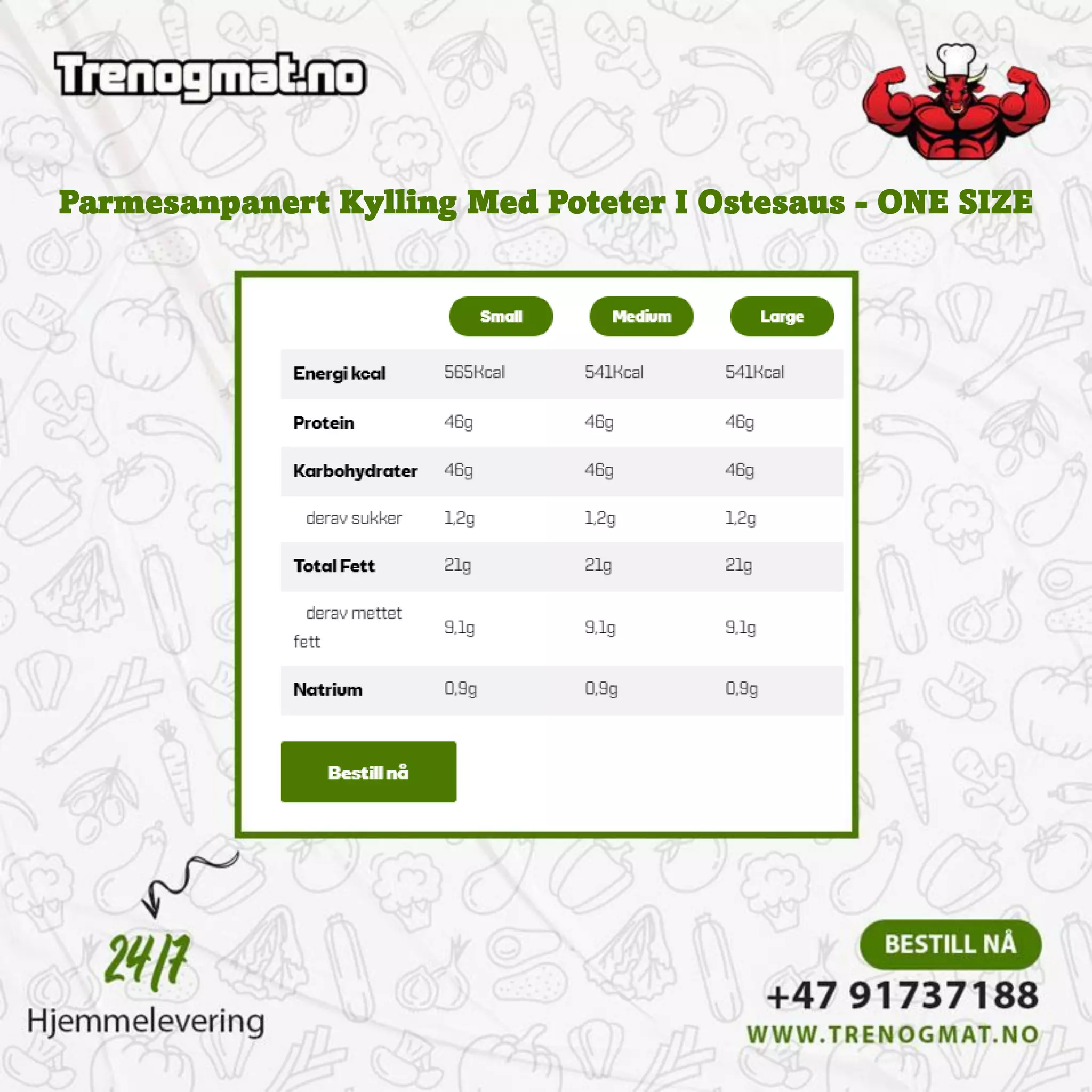 Parmesanpanert Kylling Med Poteter I Ostesaus - ONE SIZE | PDF