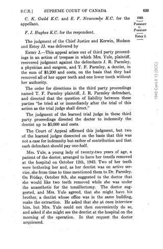 Parmley vs parmley supreme court canada | PDF