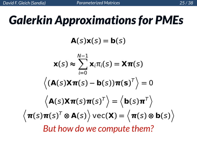Spectral methods for linear systems with random inputs | PDF
