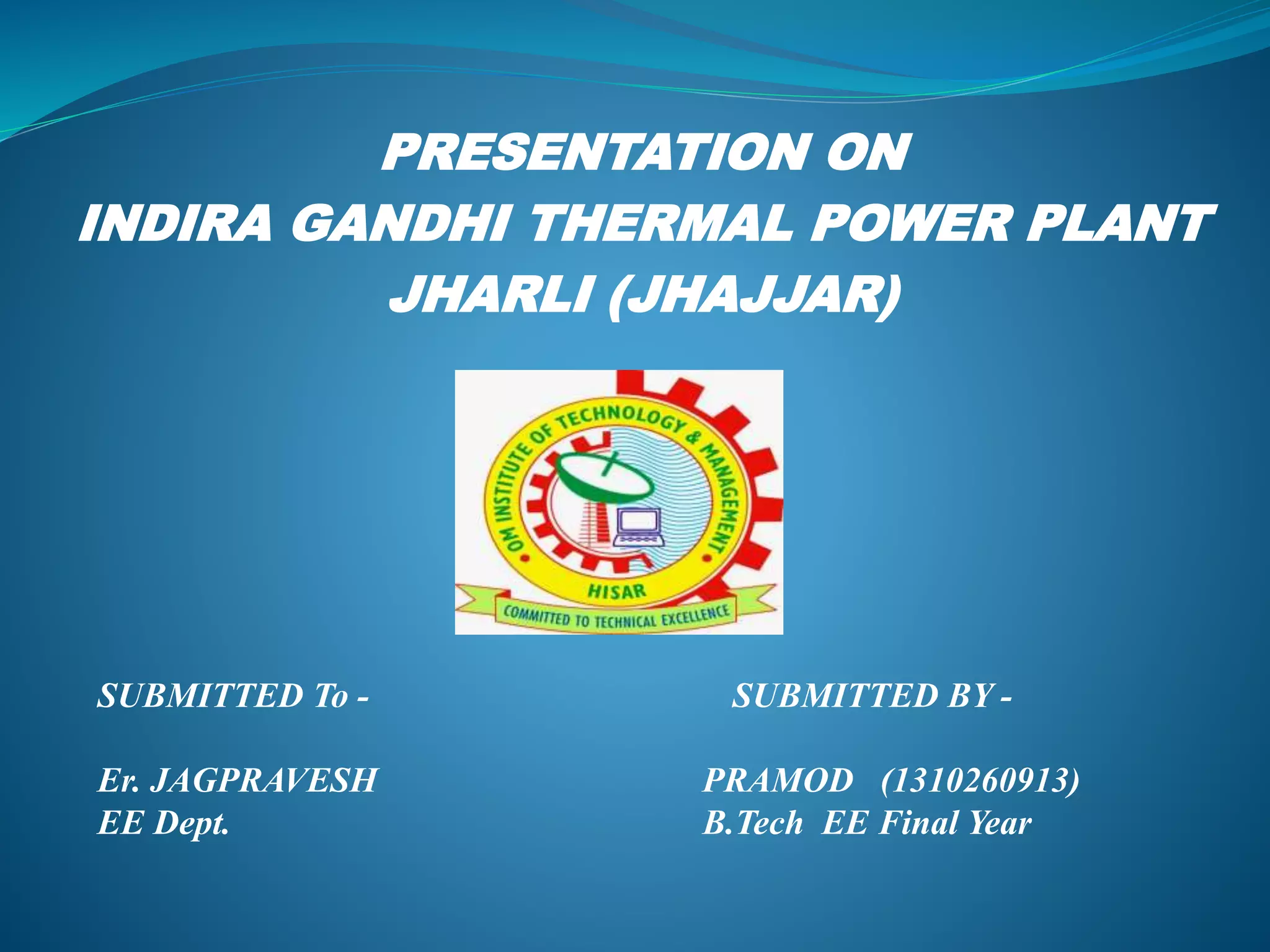 Thermal Power Plant PPT | PPTX