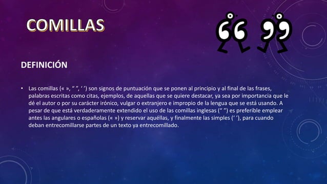 Paréntesis, guión y comillas. | PPTX