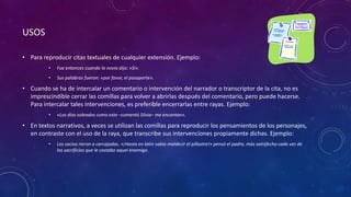 Paréntesis, guión y comillas. | PPTX