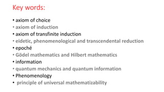 The principle of constructive mathematizability of any theory | PPT