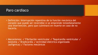 Paro cardiaco | PDF
