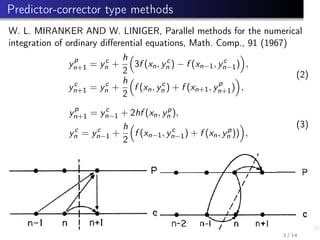 Parallel Numerical Methods for Ordinary Differential Equations: a ...