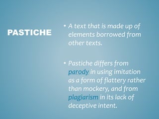 Parody and pastiche | PPTX