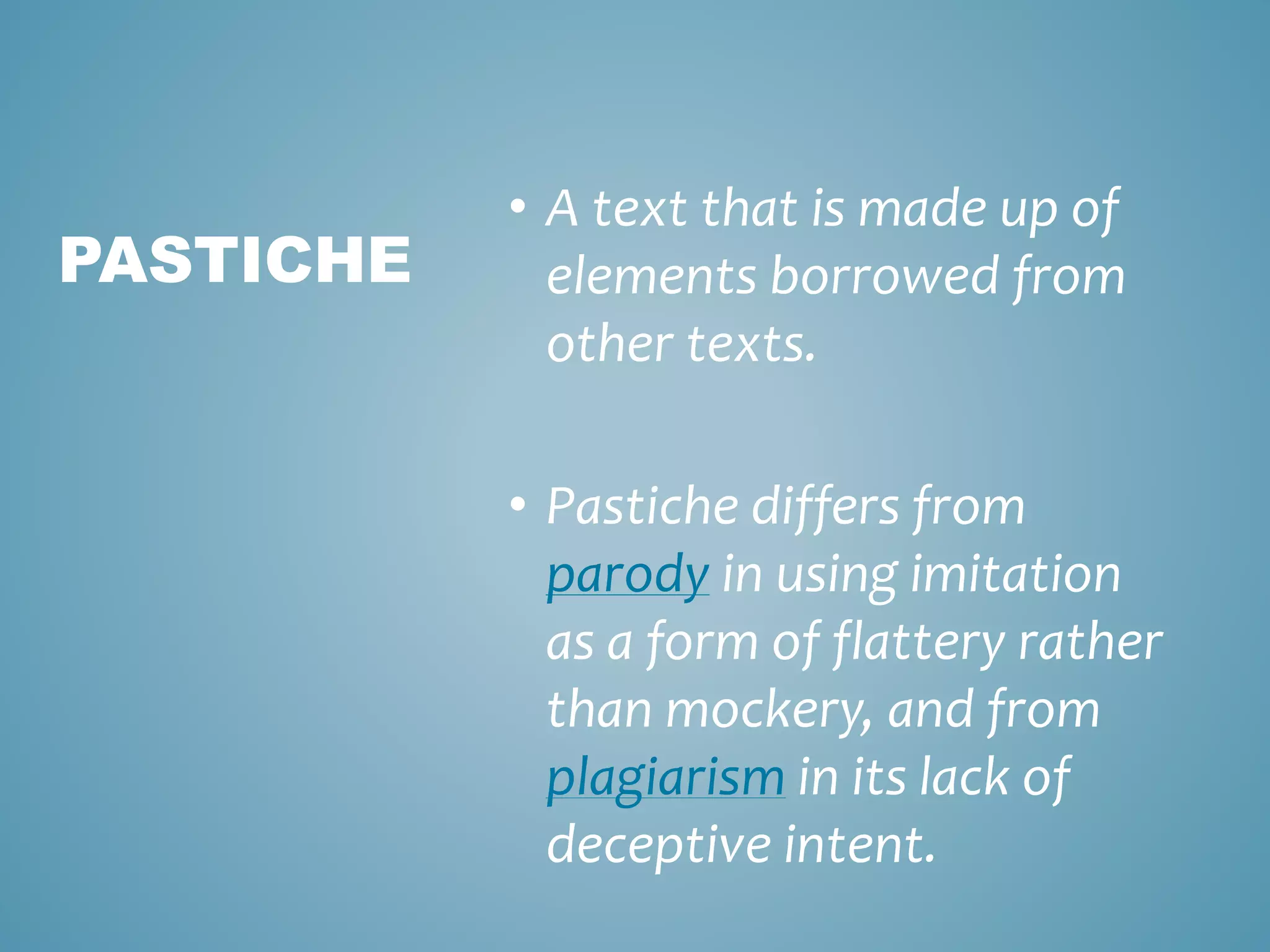 Parody and pastiche | PPTX