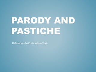 Parody and pastiche | PPTX