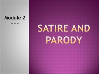 Parody and satire | PPT