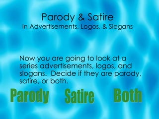Parodyand satire[1] | PPT