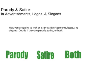 Parody and Satire | PPT
