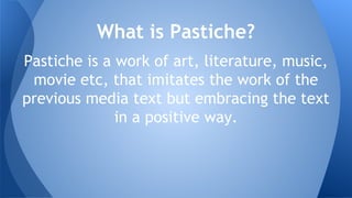 Parody, pastiche and bricolage | PDF