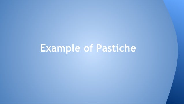 Parody pastiche and bricolage